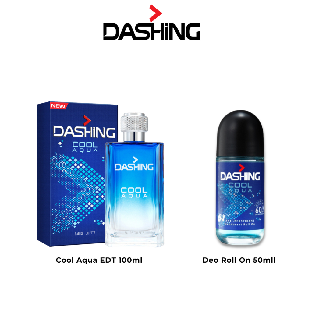 DASHING EDT Cool Aqua 100ml + Anti-Perspirant Roll On Deodorant Cool ...