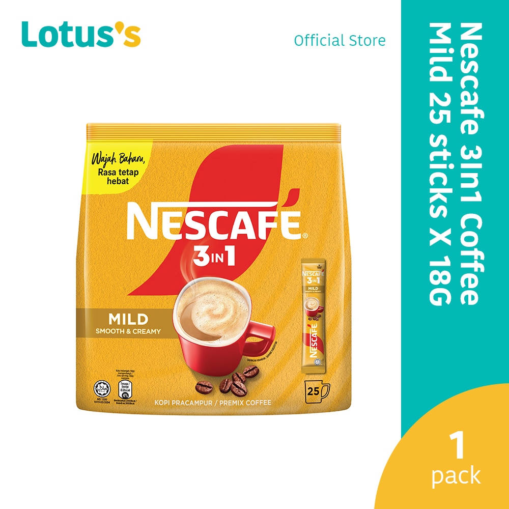 Nescafe 3In1 Coffee Mild 25 sticks X18G | Shopee Malaysia