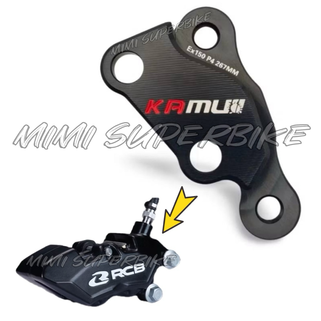KAMUI FRONT CALIPER BRACKET 267MM P4 4POT YAMAHA Y15ZR V1 V2 / Y16ZR V1 ...