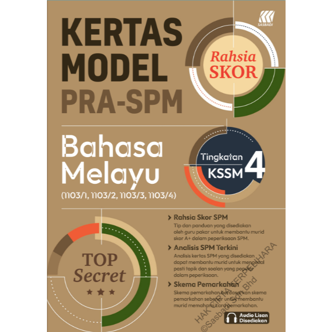 Sasbadi: Kertas Model: Bahasa Melayu: Pra - SPM Rahsia Skor: Tingkatan 4: 9789837745261 | Shopee ...