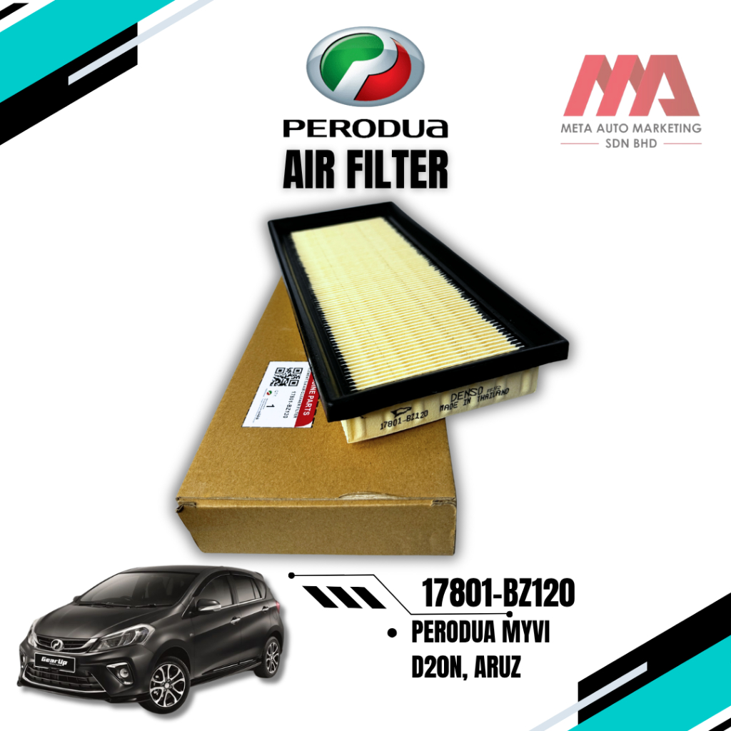 PERODUA ENGINE AIR FILTER - PERODUA MYVI D20N , ARUZ (17801-BZ120/BZ150 ...