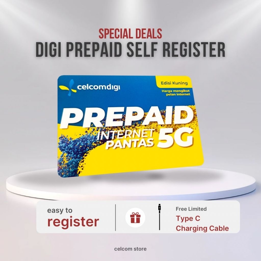 5G Digi Prepaid Self Register Digi Sim Card CelcomDigi Edisi Kuning ...