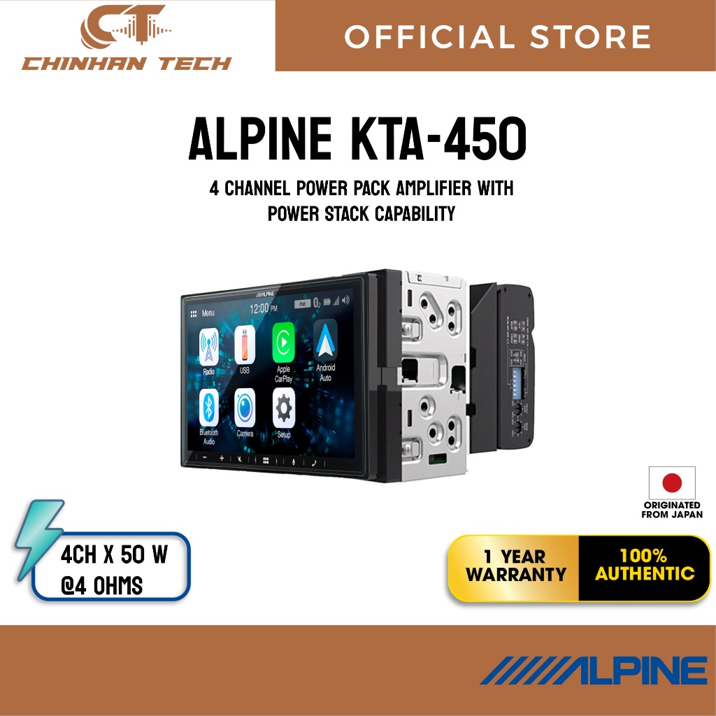 Alpine KTA-450 Compact 4-channel car amplifier | Shopee Malaysia