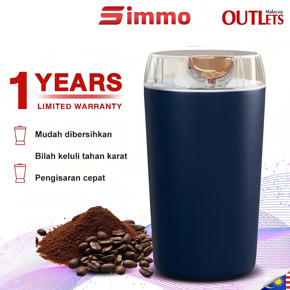 Simmo Electric Grinder Large Capacity Coffee Bean Grinder Stainless ...
