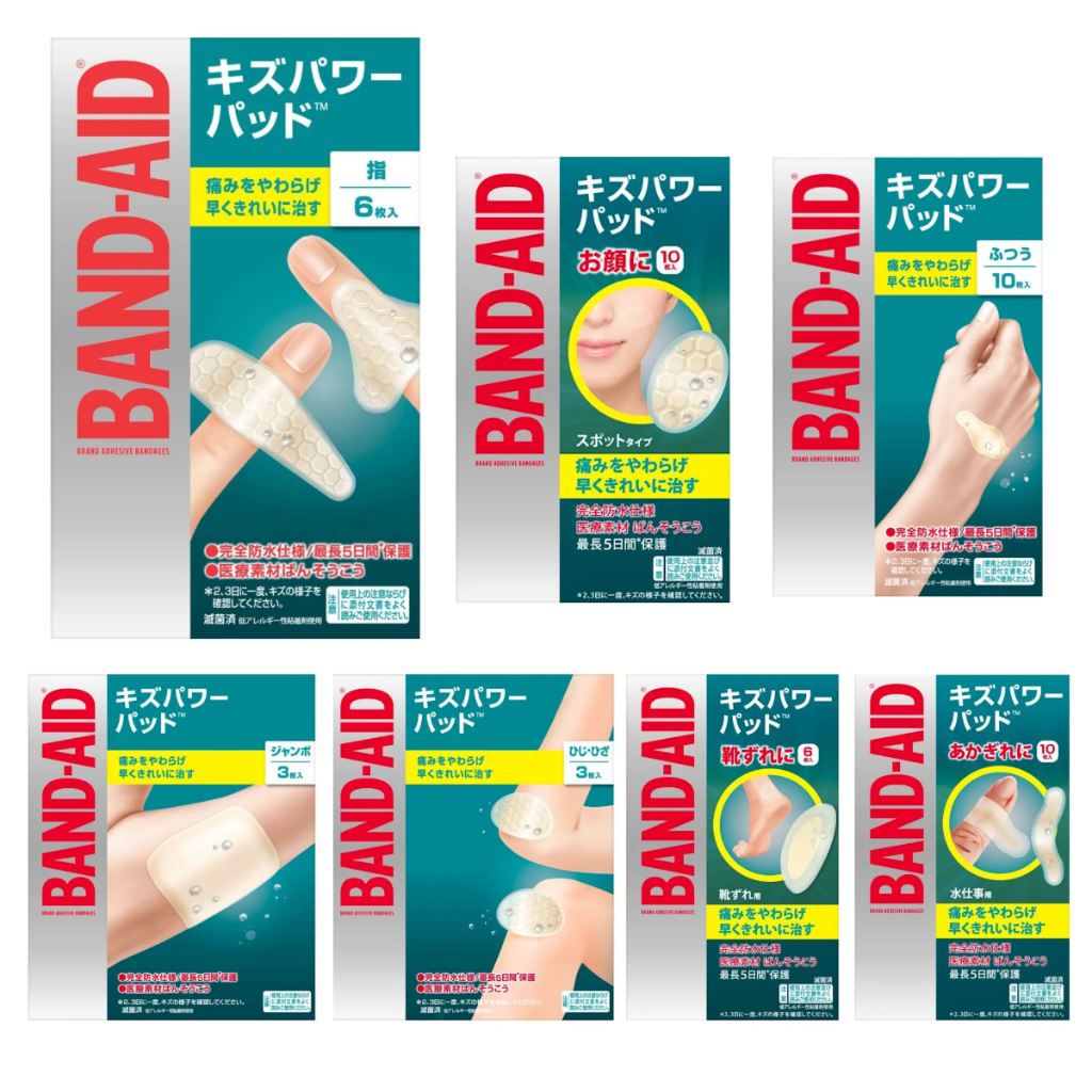 [BAND-AID] KIZU (Wound) POWER PAD, 7 types (Finger, Spot, Regular Size ...