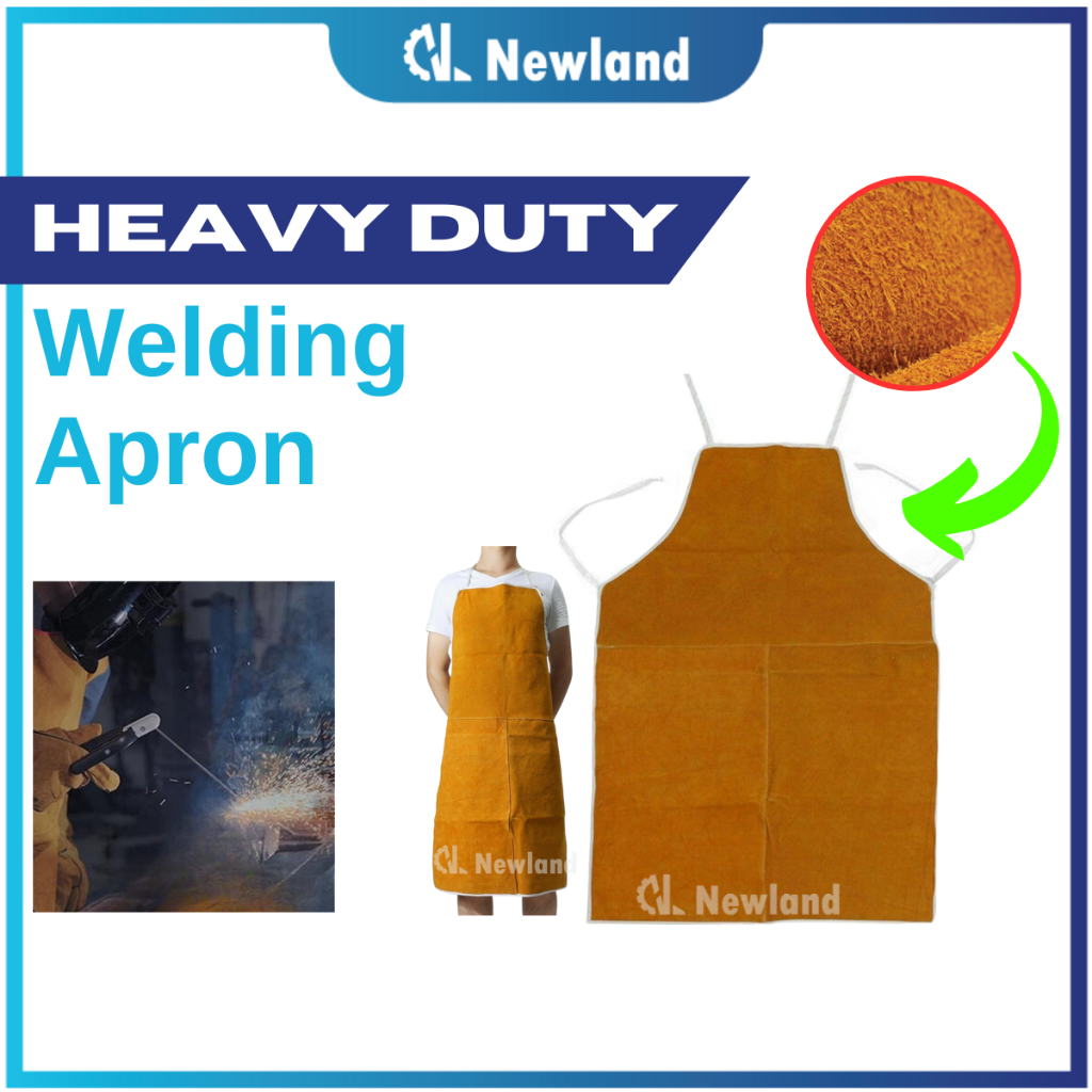 Welding Apron / Apron Kulit / Workshop Apron / PPE - Heavy Duty (Kulit ...