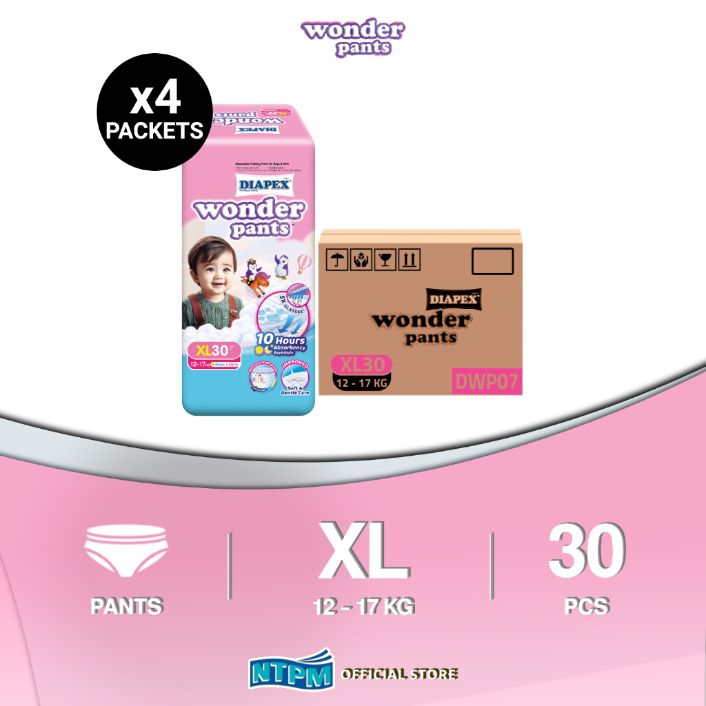 Diapex Wonder Pants Jumbo XL (30's) x 4 Packets (Carton) | Shopee Malaysia