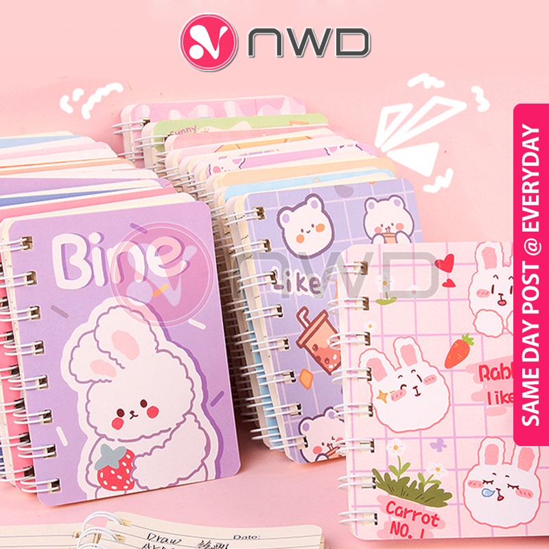 𝟭𝟲𝟬 𝗣𝗔𝗚𝗘 》Cute Cartoon Mini Notebook Portable Memo Note Book Notepad ...