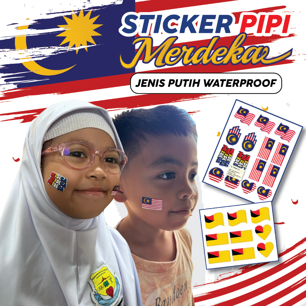 STICKER PIPI MERDEKA | JENIS WHITE PP WATERPROOF (READY STOCK) | Shopee ...
