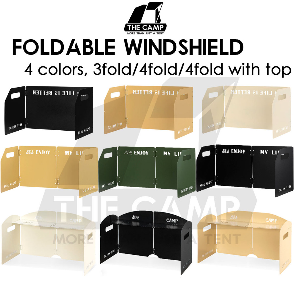 Foldable Outdoor Windshield 3 4 Fold Top Stove Windscreen Wind Sheild ...