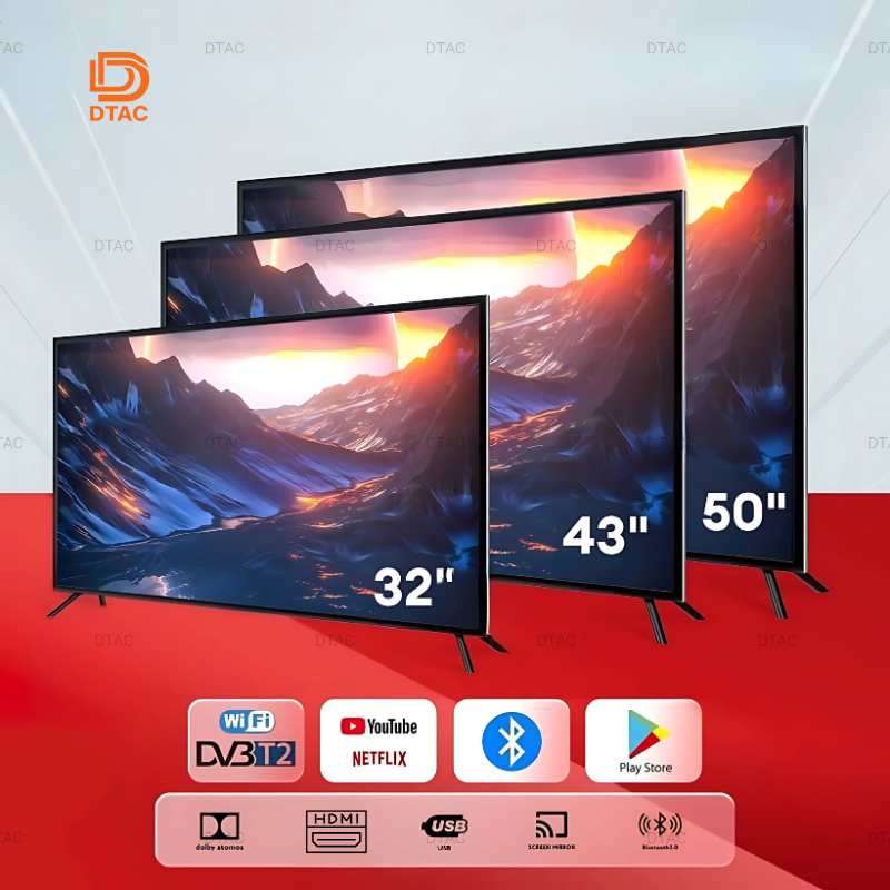 DTAC Android TV 32 inch Smart TV 43 inch LED Television 32/43/50 inch With WiFi/YouTube/MYTV ...