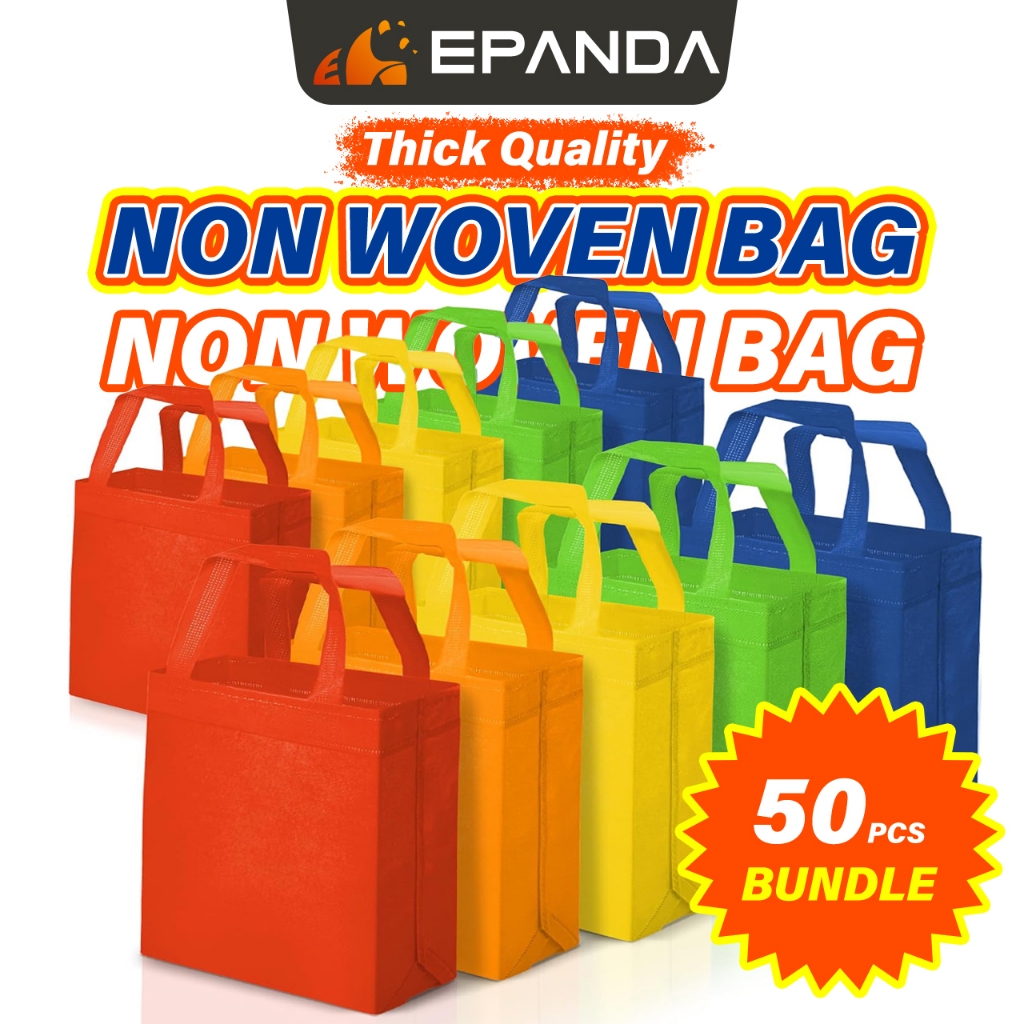 50pcs Non Woven Bag Door Gift Goodies Bag Beg Kain Cenderahati Beg ...