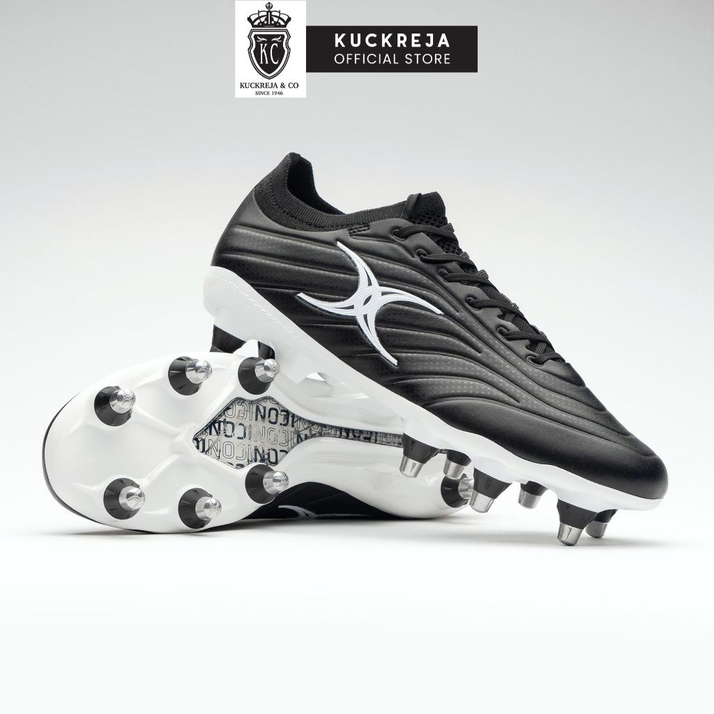 Gilbert Icon Power X Rugby Boots - 8 Stud (Black) | Shopee Malaysia