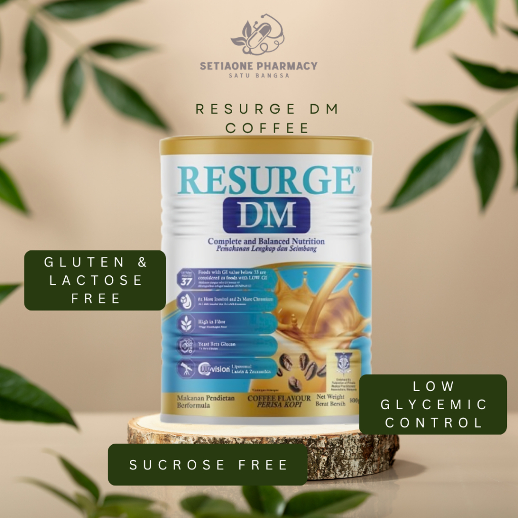 Resurge DM Coffee Milk Powder (800g) Lactose Free Gluten Free Plus Low ...