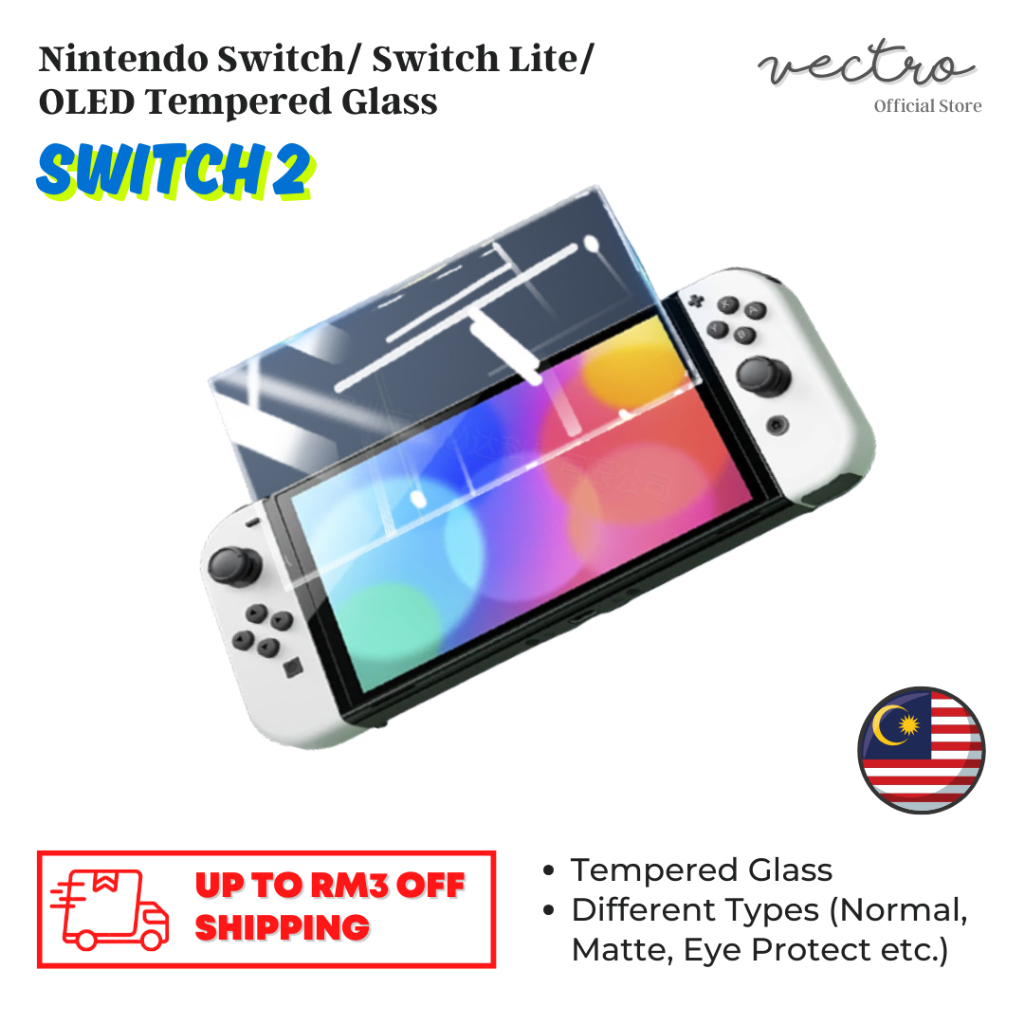 Nintendo Switch 2 Screen Protector Tempered Glass/Switch Lite Tempered ...