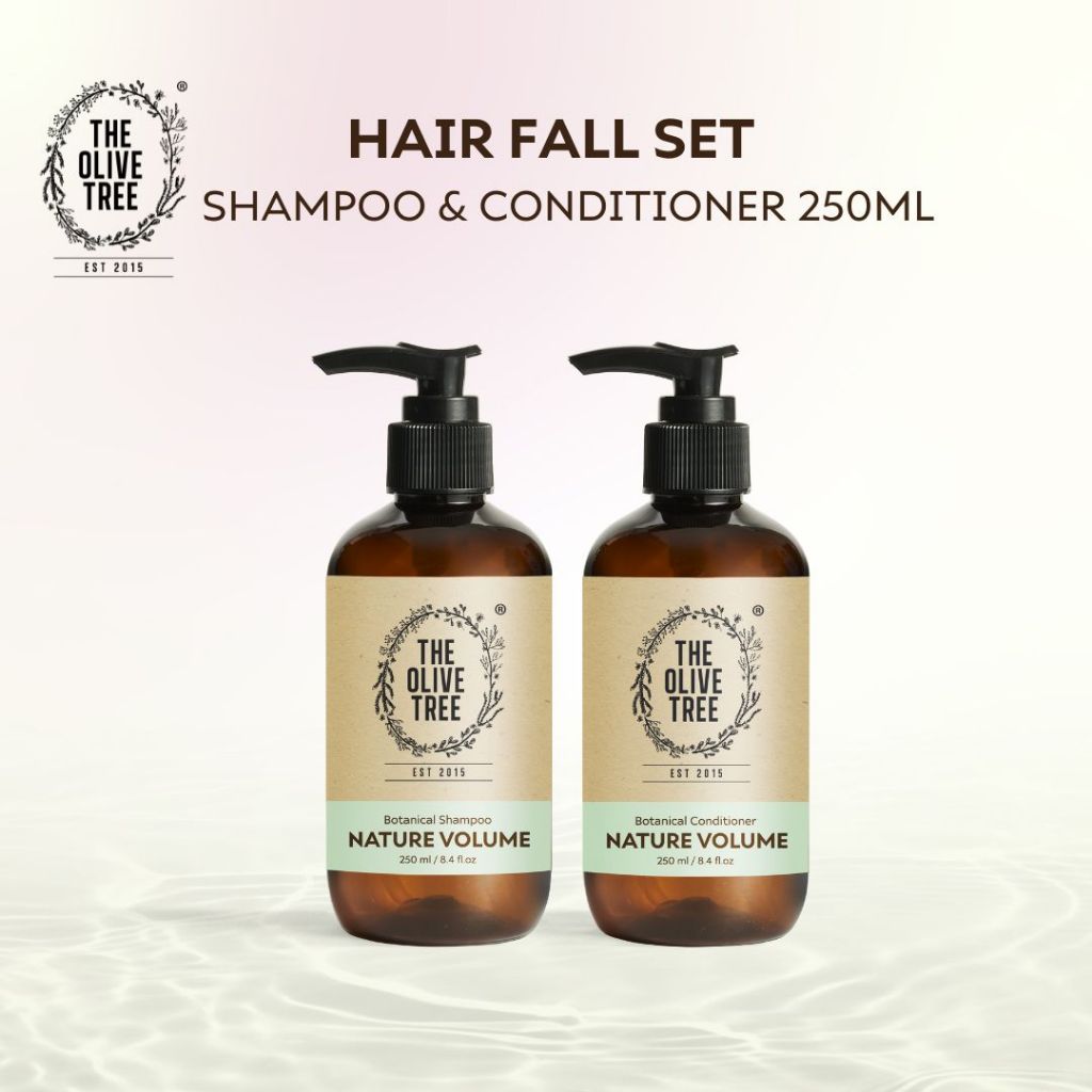 The Olive Tree Hair Fall Set ( Nature Volume Shampoo+Conditioner ) For ...