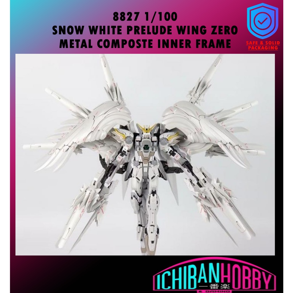 (READY STOCK) 8827 MG 1/100 SNOW WHITE PRELUDE WING ZERO (METAL ...