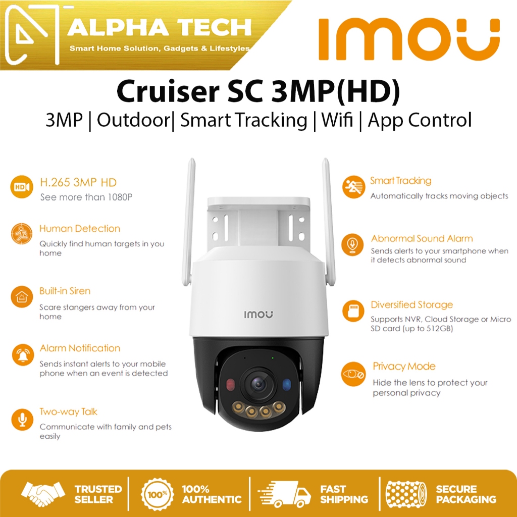 IMOU Smart Security Camera Cruiser SC - Outdoor| Smart Tracking | Wifi ...