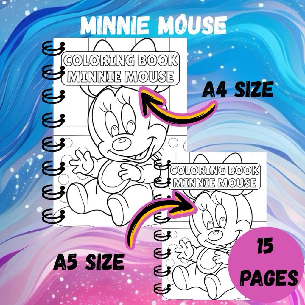 MINNIE MOUSE – Buku Mewarna Untuk Kanak-Kanak, Remaja & Dewasa ...