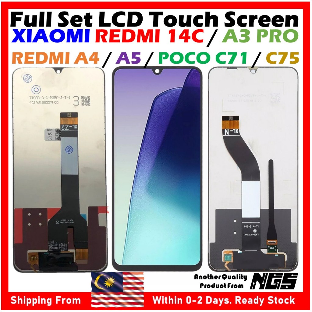 ORI NGS Brand Full Set LCD Screen For XIAOMI REDMI 14C / REDMI A3 Pro / REDMI A4 5G / REDMI A5 ...