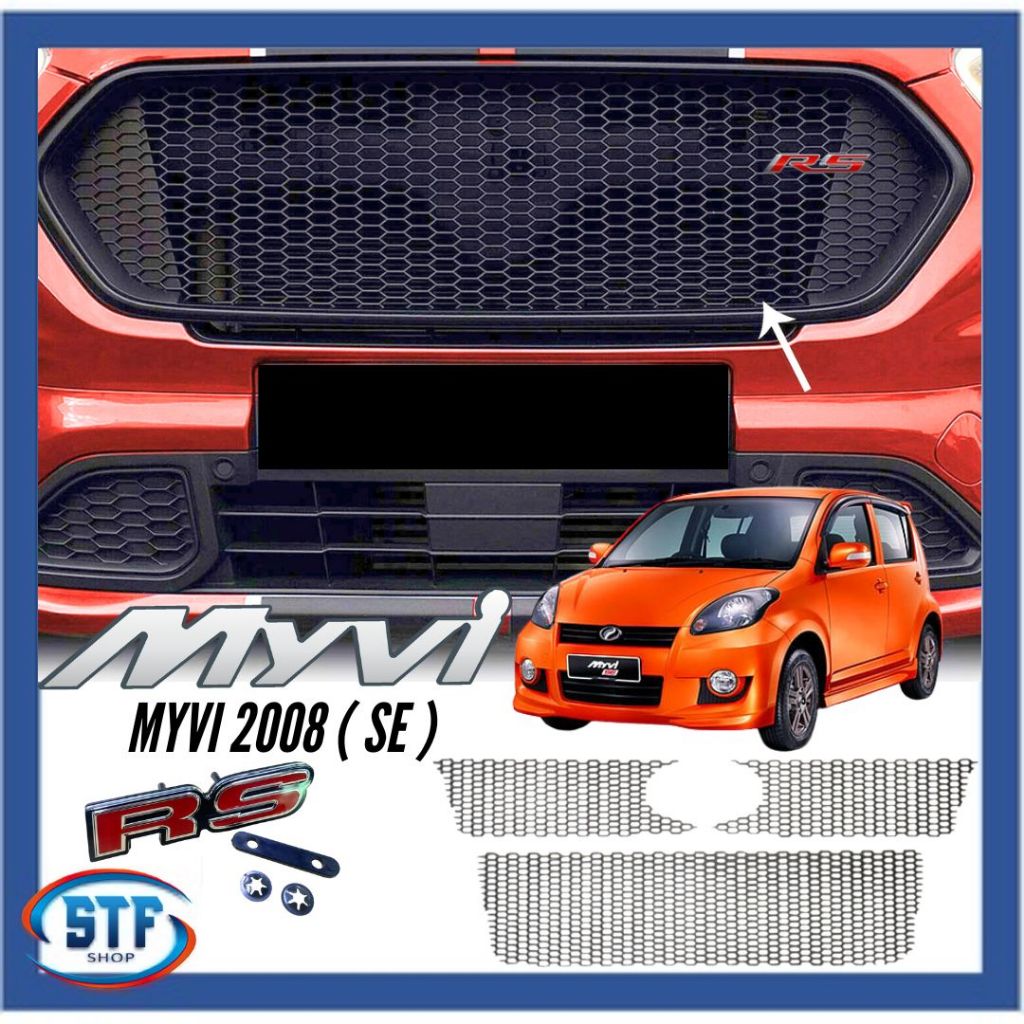 Perodua Myvi SE 2008 FACELIFT Ready Cut Honeycomb Grill Full Set Top ...