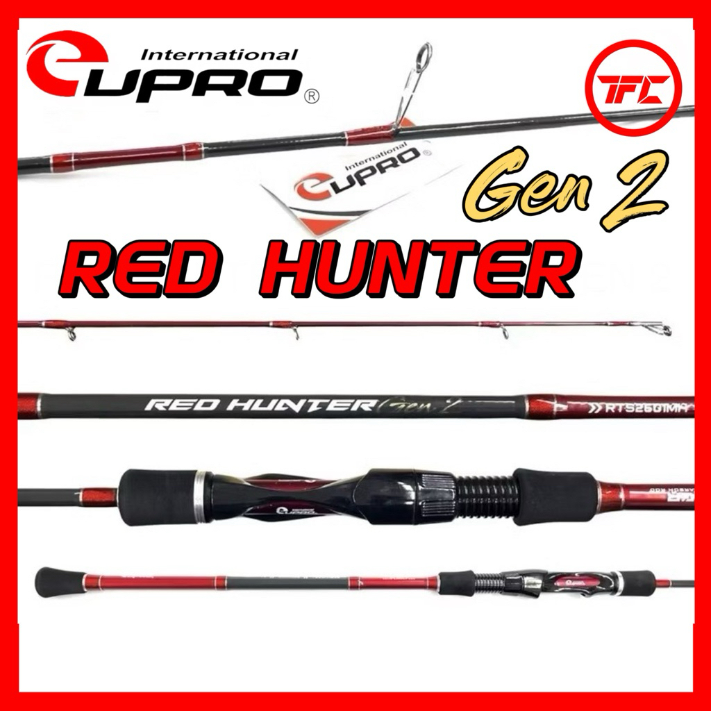 EUPRO Red Hunter Gen 2 Spinning Jigging Rod | Shopee Malaysia