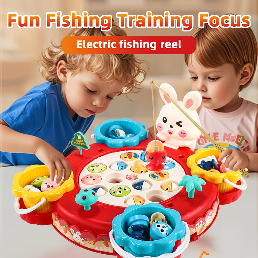 Electronic Musical Rotating Fishing Board Game Kids Classic Toy ...