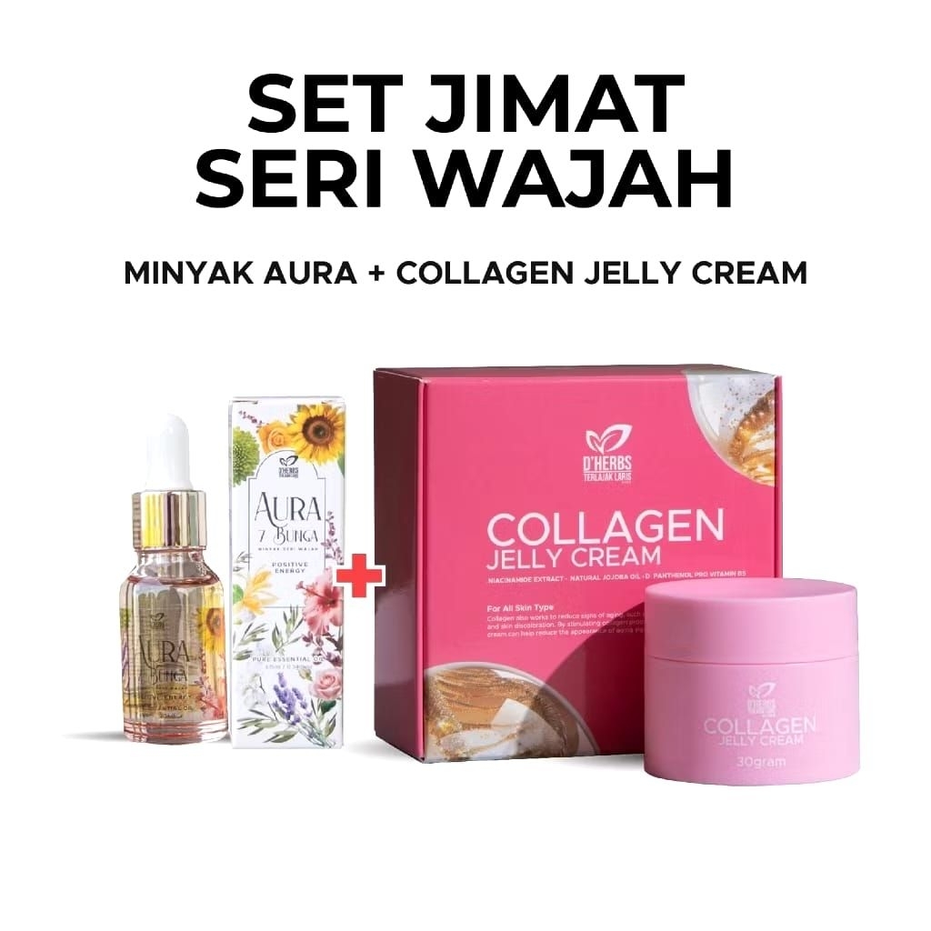 DHERBS COMBO MINYAK AURA OIL + JELLY CREAM BY ALIFF SYUKRI TERLAJAK ...