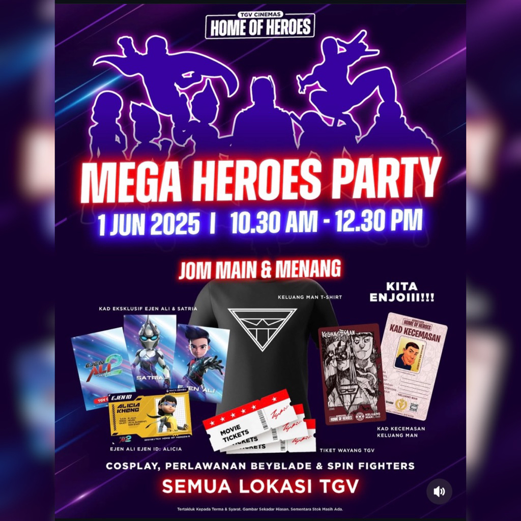 Original TGV Kad Eksklusif Ejen Ali Satria Mega Heroes Party Edisi ...