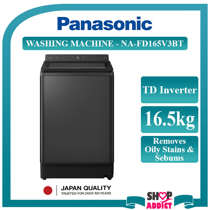 Panasonic 16.5kg Top Load Fully Washer TD Inverter NA-FD165V3BT Mesin ...