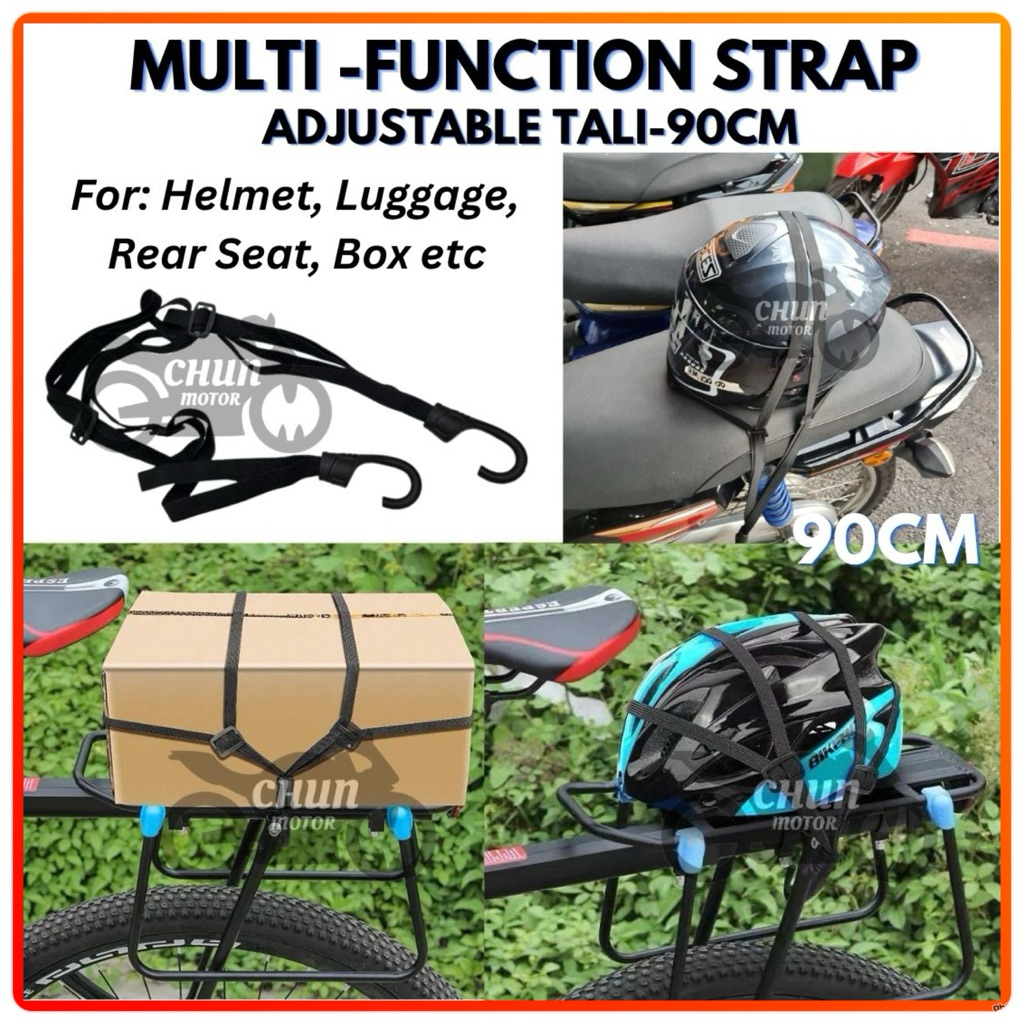 Multi Function Motorcycle Tali Helmet Net / Heavy Duty Elastic Strap ...