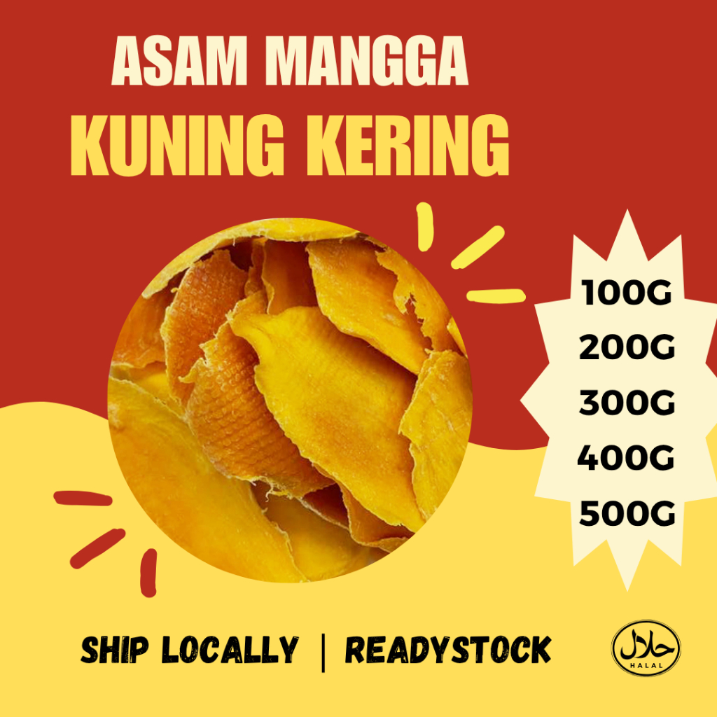 Asam Mangga Kuning Kering (100g-500g) | Shopee Malaysia