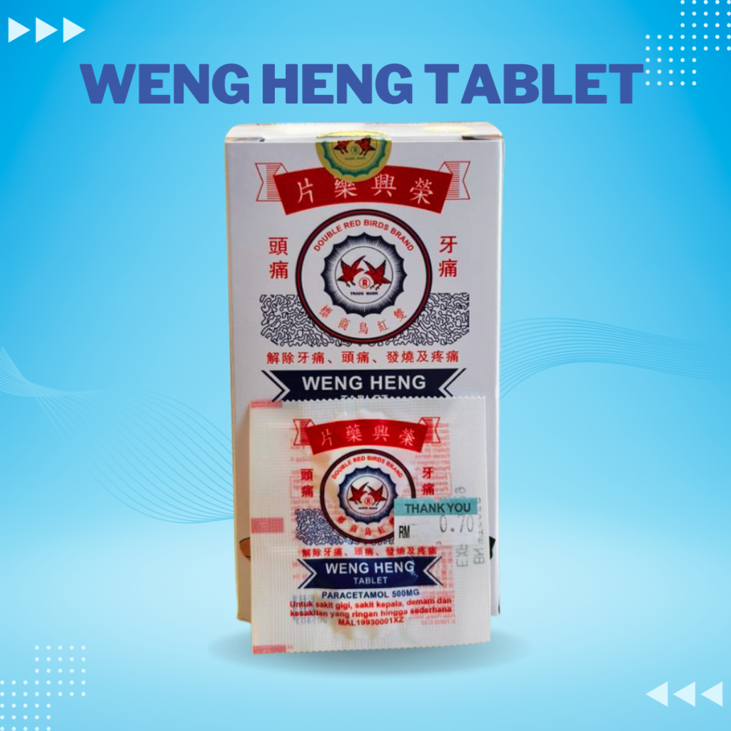 WENG HENG TABLET PARACETAMOL荣兴 头痛牙痛片 | Shopee Malaysia