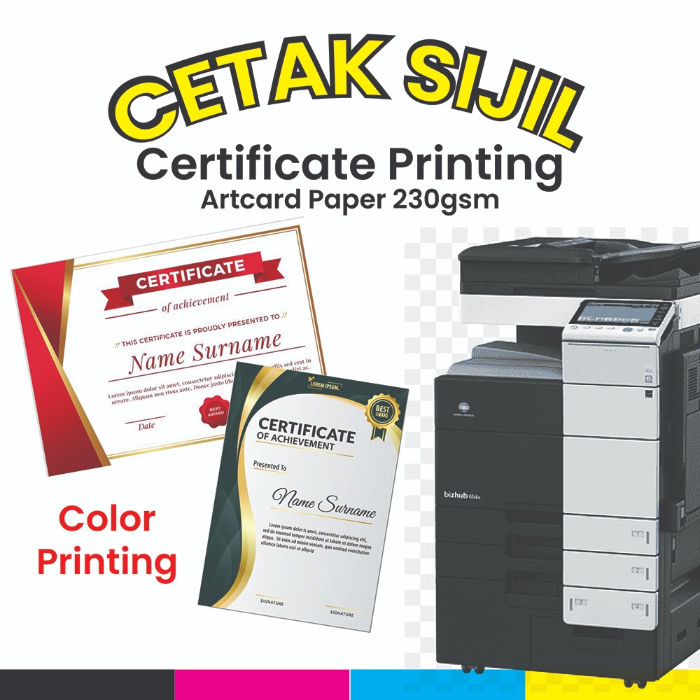 CERTIFICATE PRINTING (CETAK SIJIL) MURAH | Shopee Malaysia