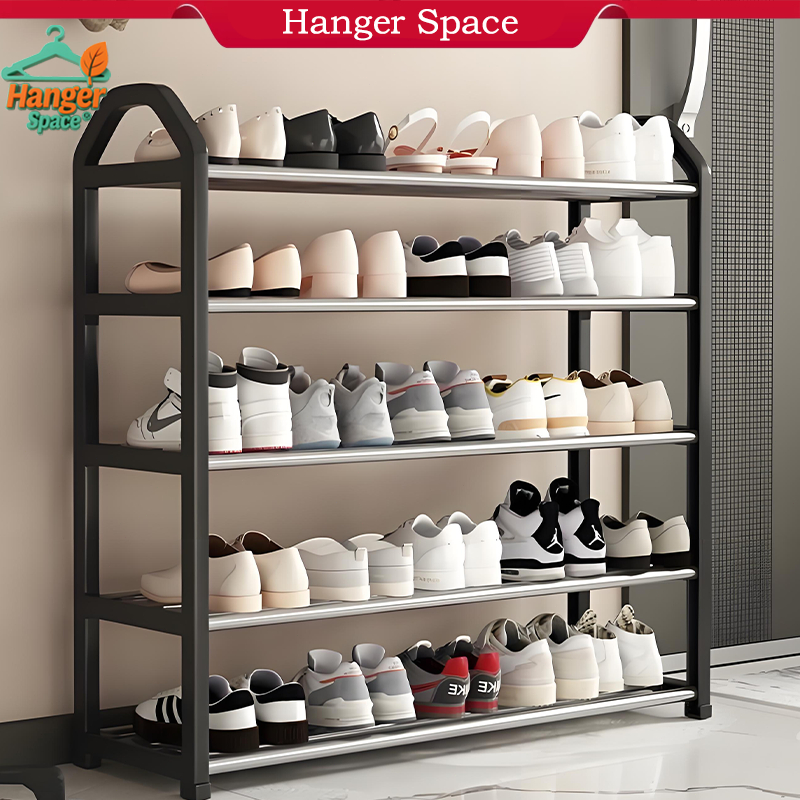 4 Tier Shoe Rack DIY Space Saving Rak Kasut 4 Tingkat Shoe Organizer ...