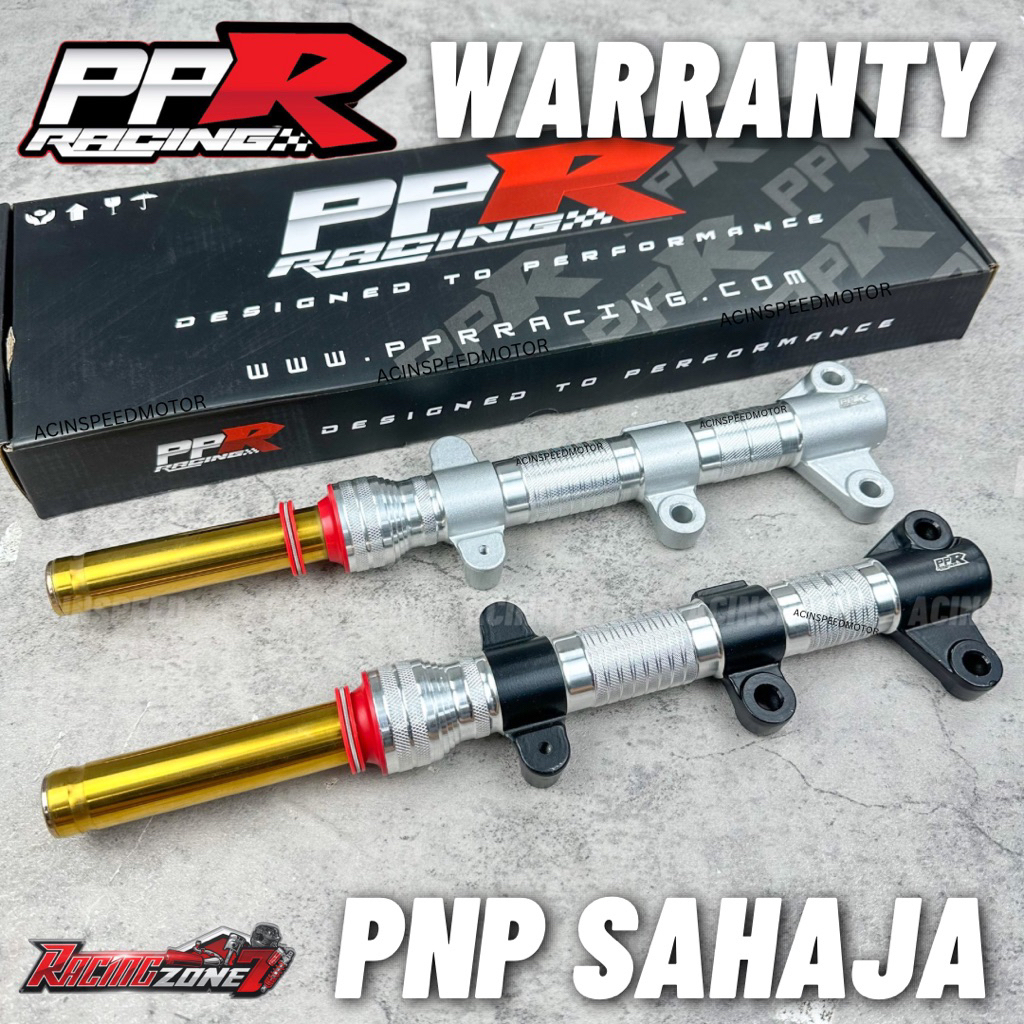 “WARRNATY 1 TAHUN ” PPR RACING CNC FORK LAY LOWER 1.5 inch SILVER BLACK ...