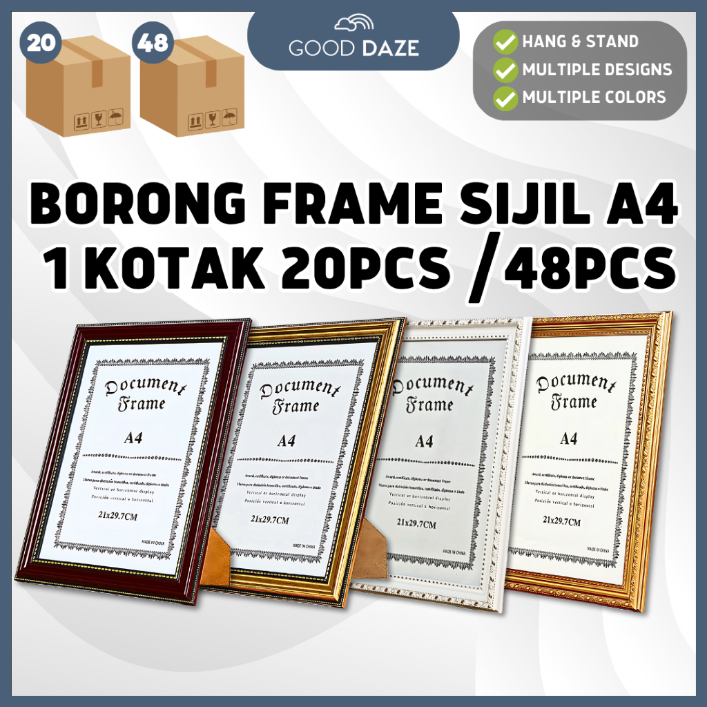 GOOD DAZE Frame A4 Certificate Frame Photo Deco Frem A4 Frame Sijil A4 ...