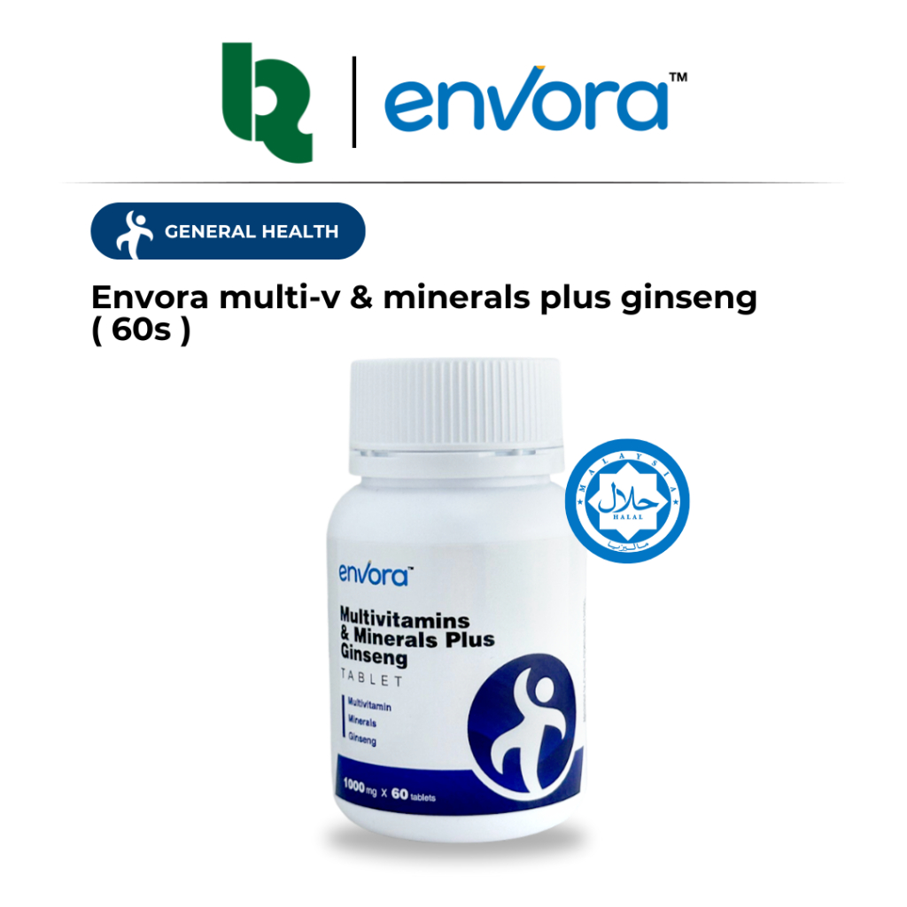 Envora Multi-V & Minerals Plus Ginseng (60's) | Shopee Malaysia