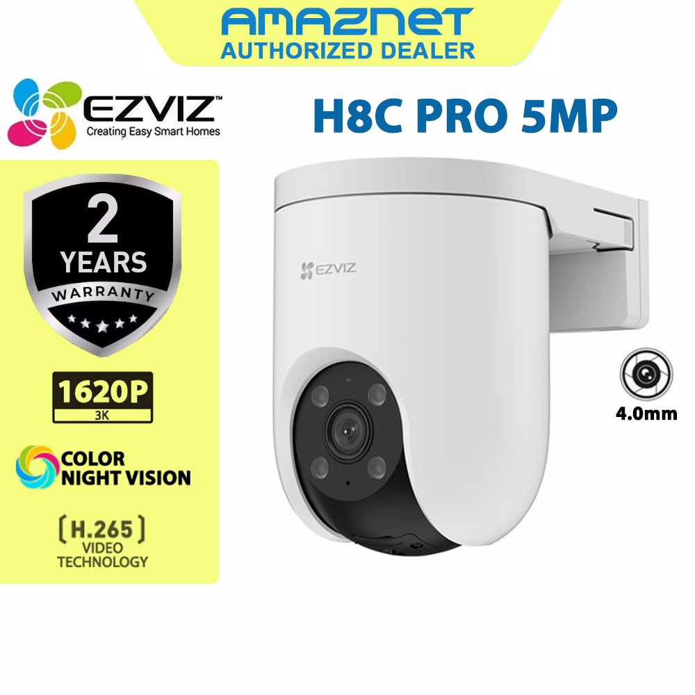 NEW Ezviz H8C Pro 5MP 3K Pan & Tilt Wi-Fi CCTV Security Home Outdoor ...