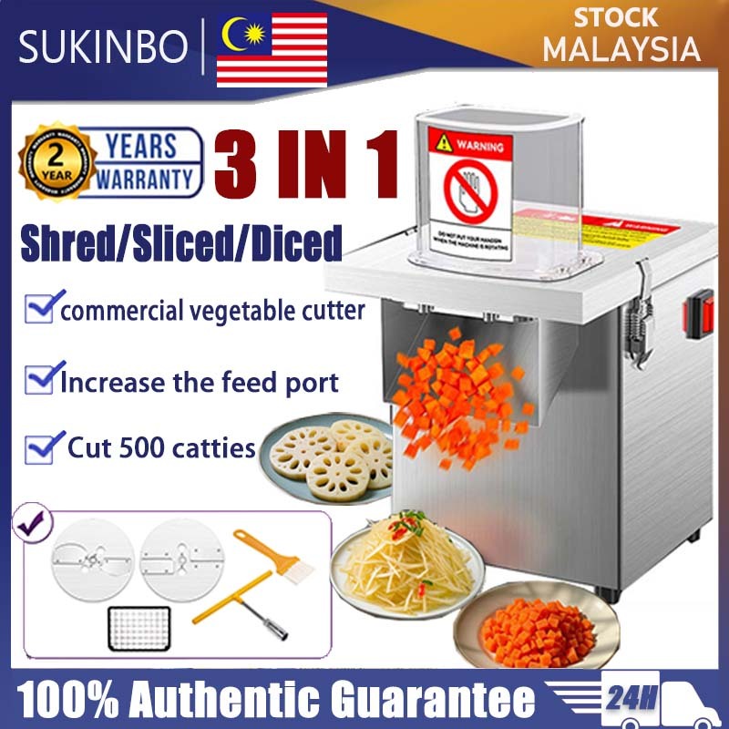 SUKINBO 3in1 Shred/Slice/Dice Multifunctional Electric Vegetable Cutter ...
