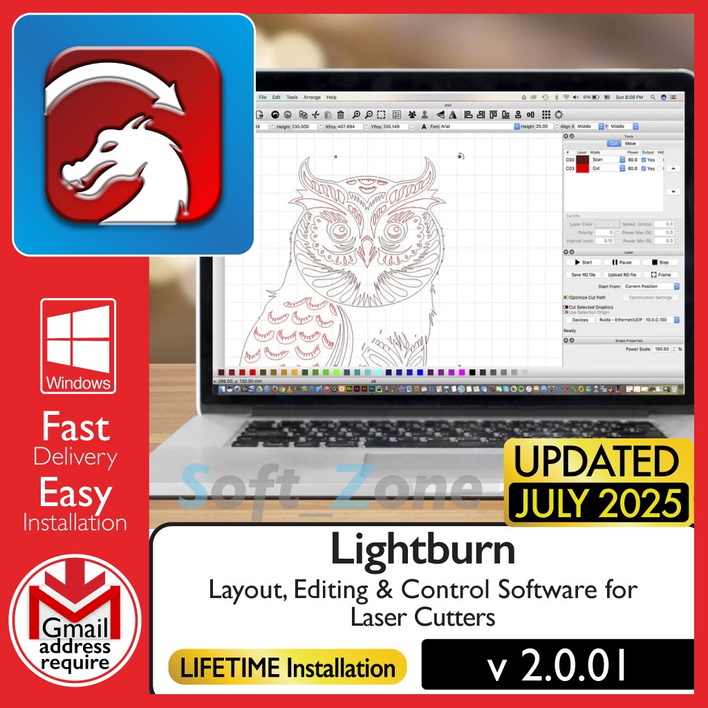 Lightburn 2.0.01 - Layout, Editing & Control Software for Laser Cutters ...