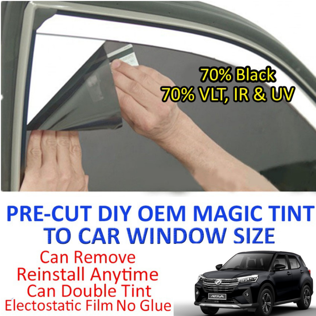 Magic Tint/Magic Tinted Solar Window - Black 50%/70%/85% - Perodua ...
