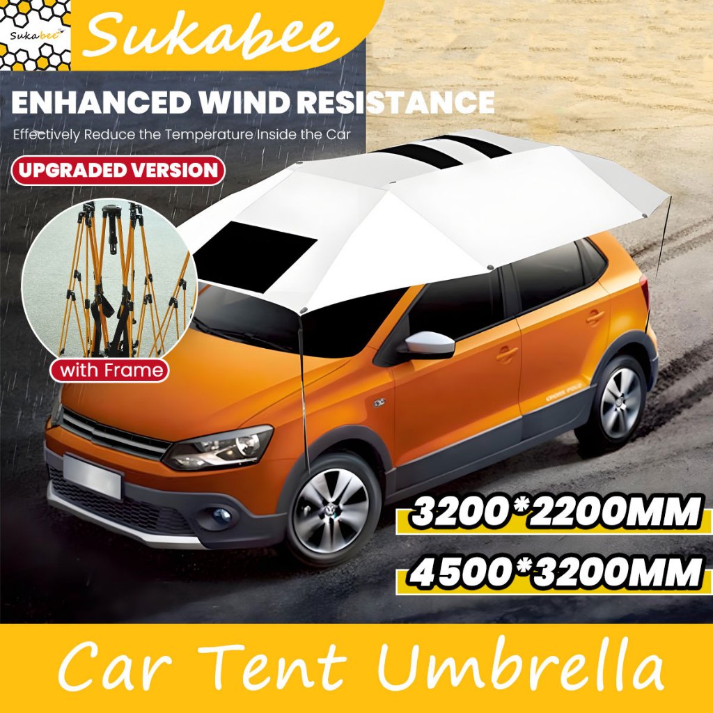 🚚🚚 New Silver Car Tent Umbrella Roof Sunshade Cover Car Sun Shade ...