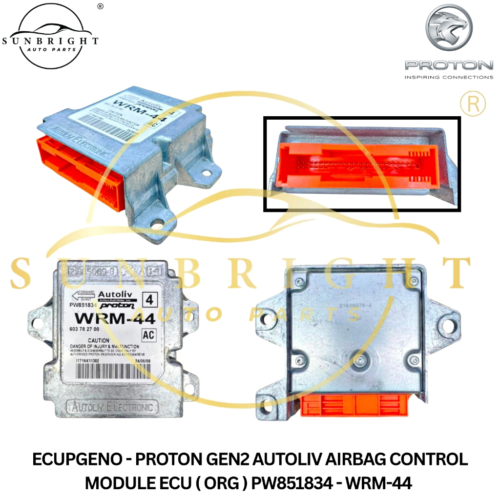 PROTON GEN2 AUTOLIV AIRBAG CONTROL MODULE ECU ( ORG ) PW851834 - WRM-44 ...