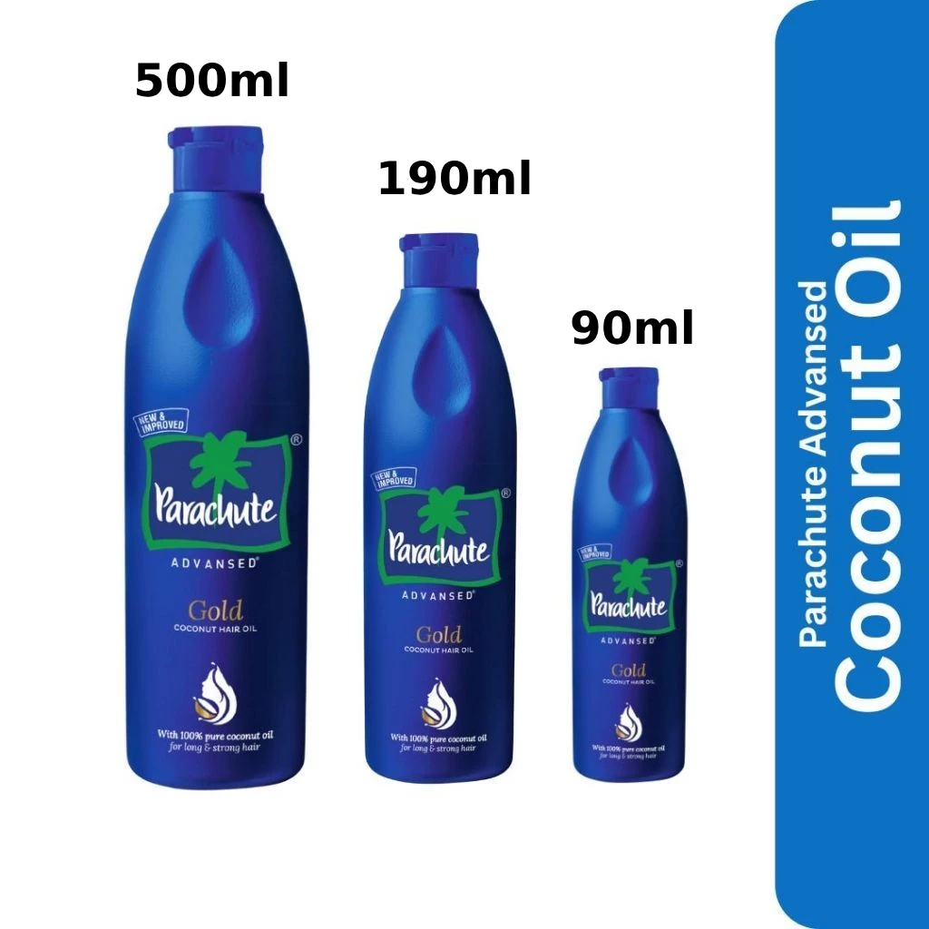 Parachute Advansed Gold Coconut Hair Oil 90ML 190ML 500ML, Vitamin E ...
