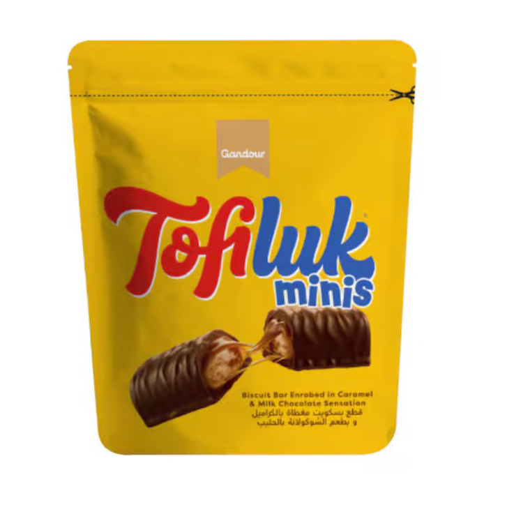 Tofiluk Minis Caramel Crunch Chocolate Bar (10g) - (Pack of 16) (Coklat ...