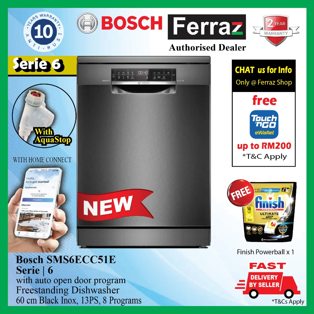 Bosch SMS6ECC51E Dishwasher Black Inox / Bosch SMS4HMC01R Dishwasher ...