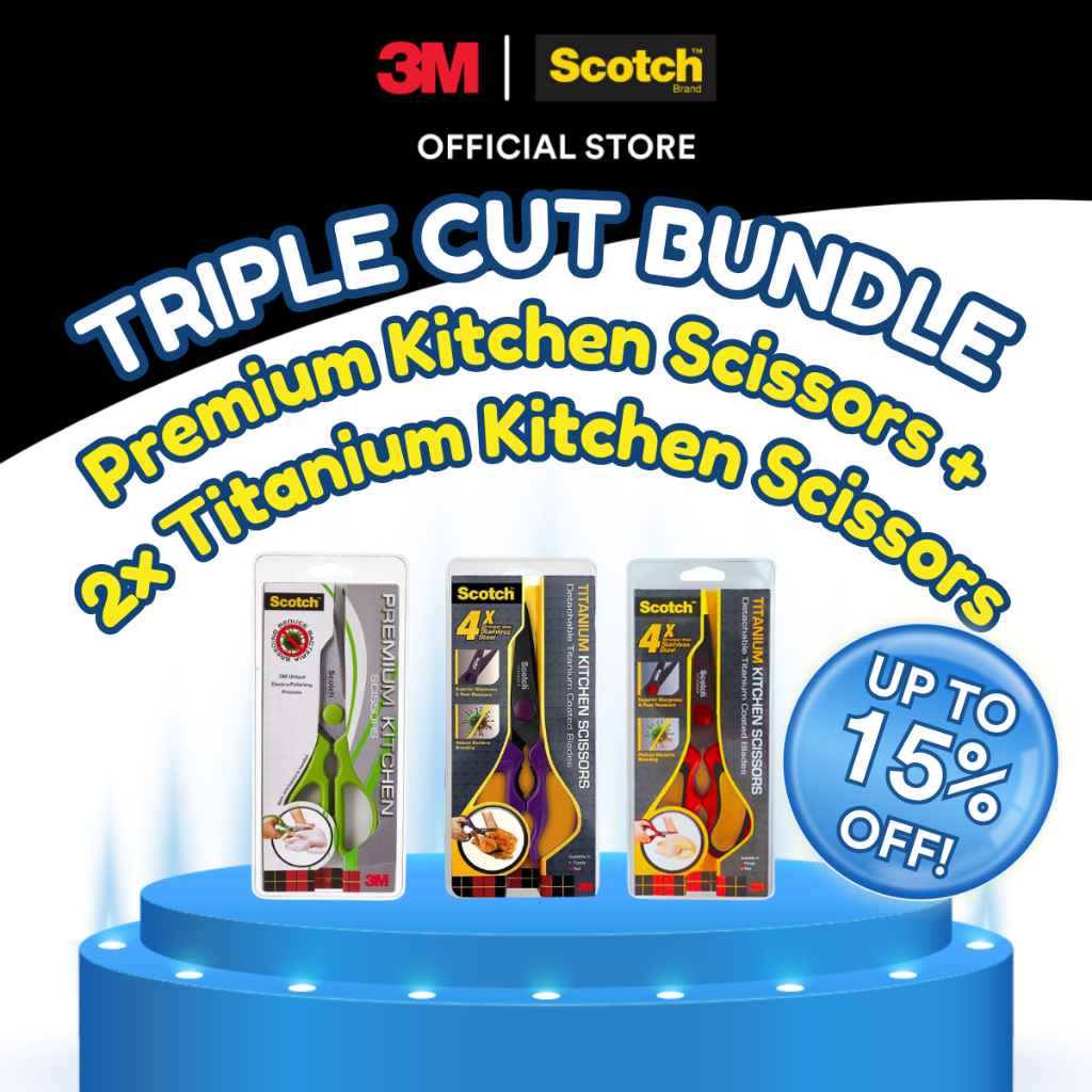 [Super Deals - Triple Cut Bundle] 3M™ Scotch™ Premium Kitchen Scissors ...