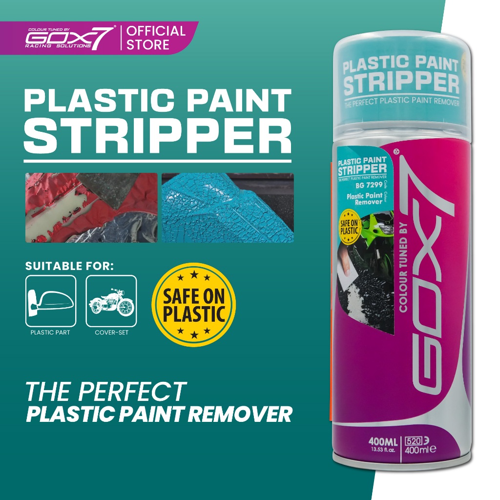 Gox7 Plastic Paint Stripper 400ml Aerosol Spray Paint-Safe On Plastic ...