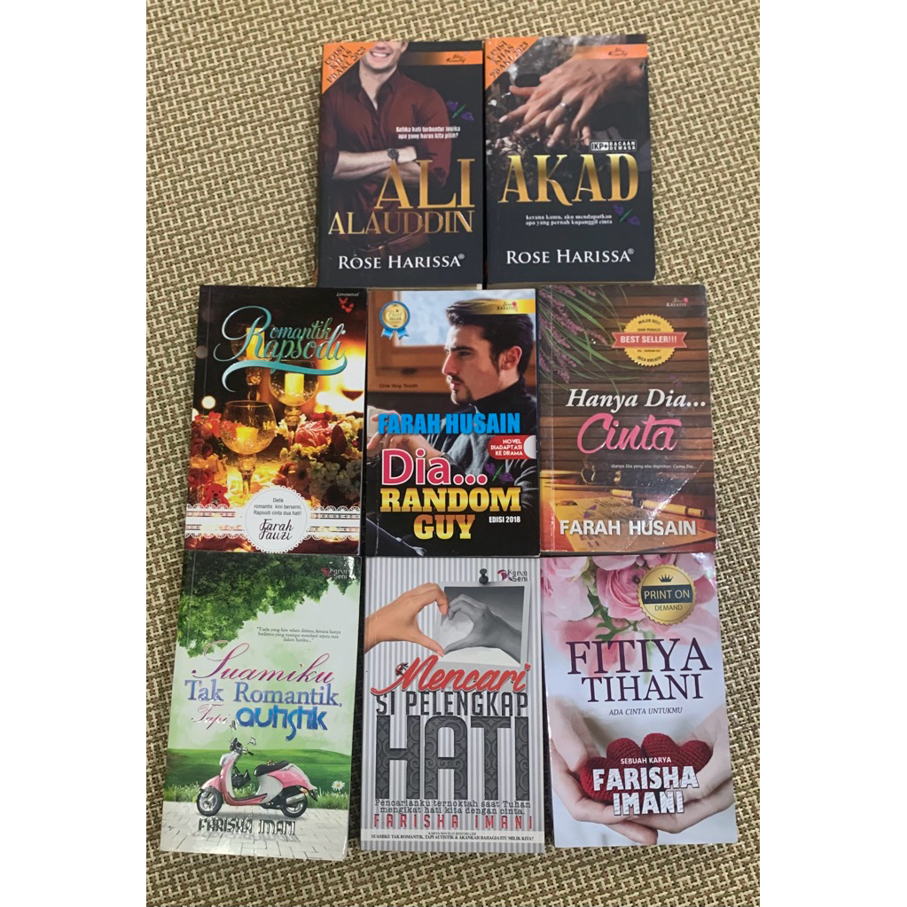 NOVEL PRELOVED ROSE HARISSA, FARISHA IMANI, FARAH FAUZI & FARAH HUSAIN ...
